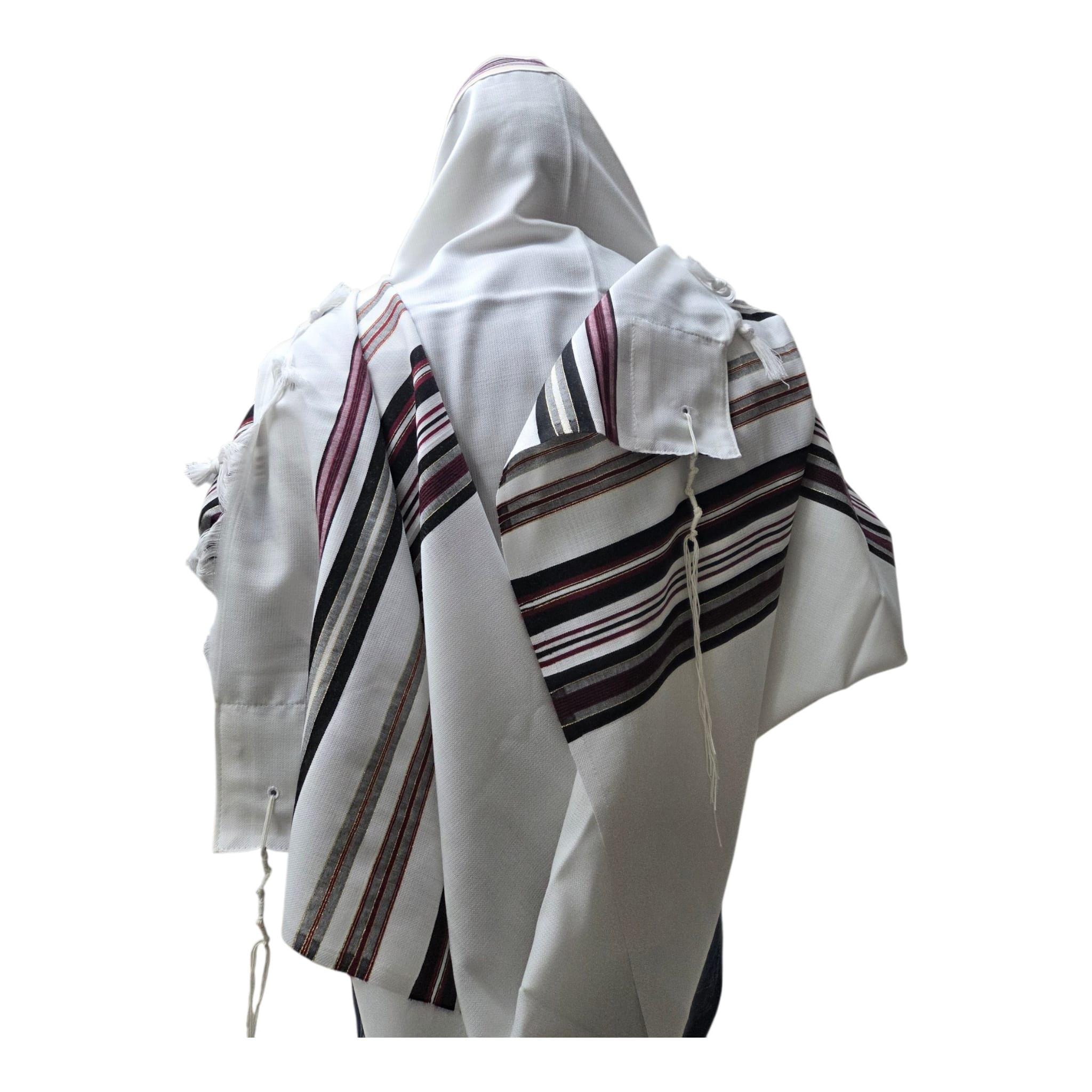 Handmade Wool Tallit Prayer Shawl | Multi-tone Stripes, Jewish Gift - Etsy