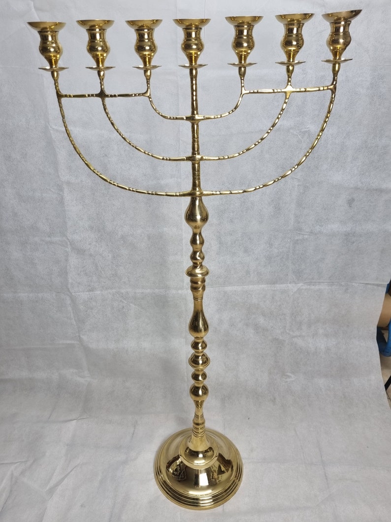 Huge Temple Menorah Menora in Gold Plated From Holy Land - Etsy UK