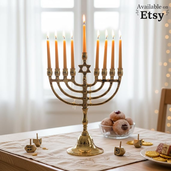 Traditional Jewish Menorah