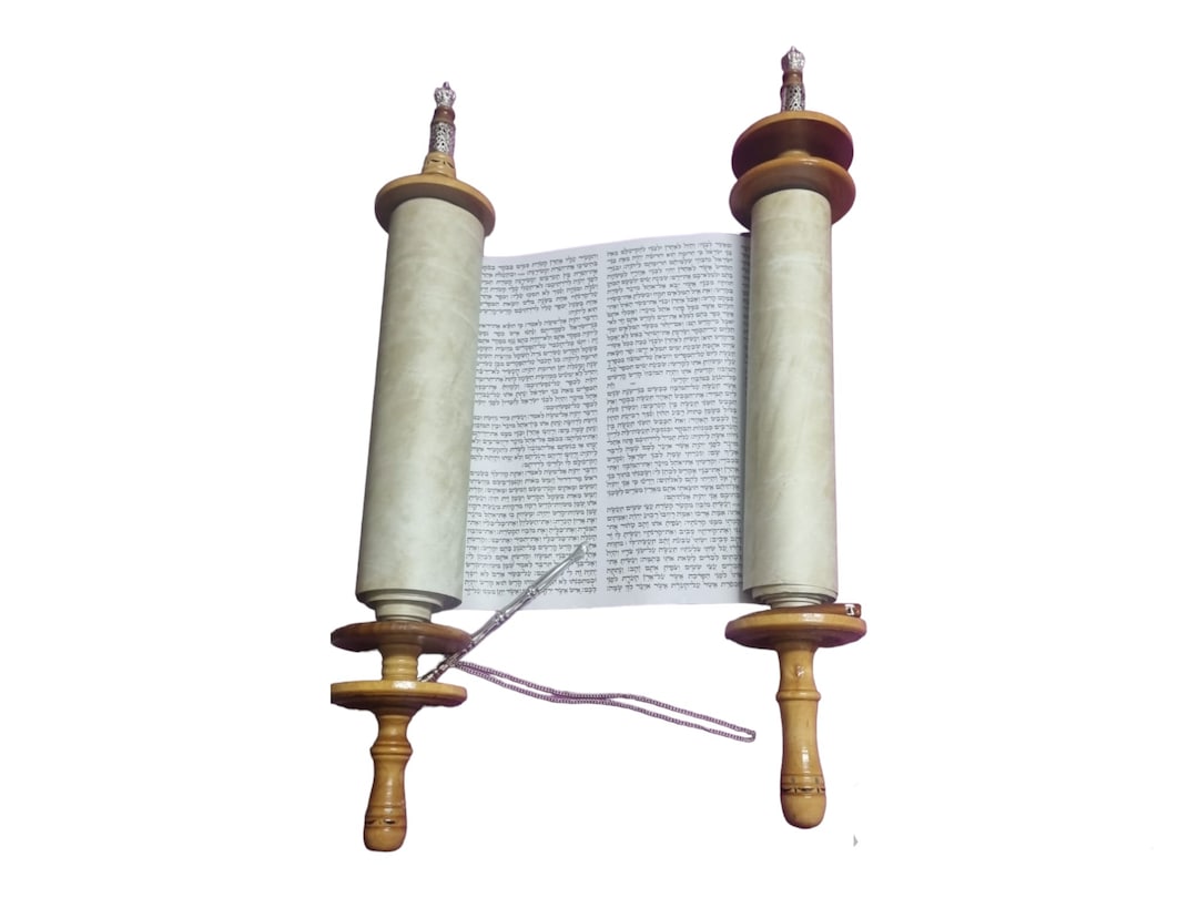Judaica Beautiful Sefer Huge Big Torah Scroll Hebrew Jewish Bible 61 CM ...