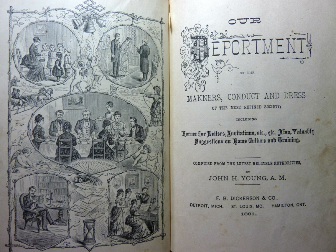 1881 Victorian Manners Etiquette of the Street Home Life - Etsy