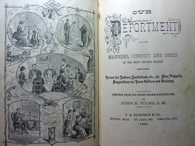 1881 Victorian Manners Etiquette of the Street Home Life - Etsy
