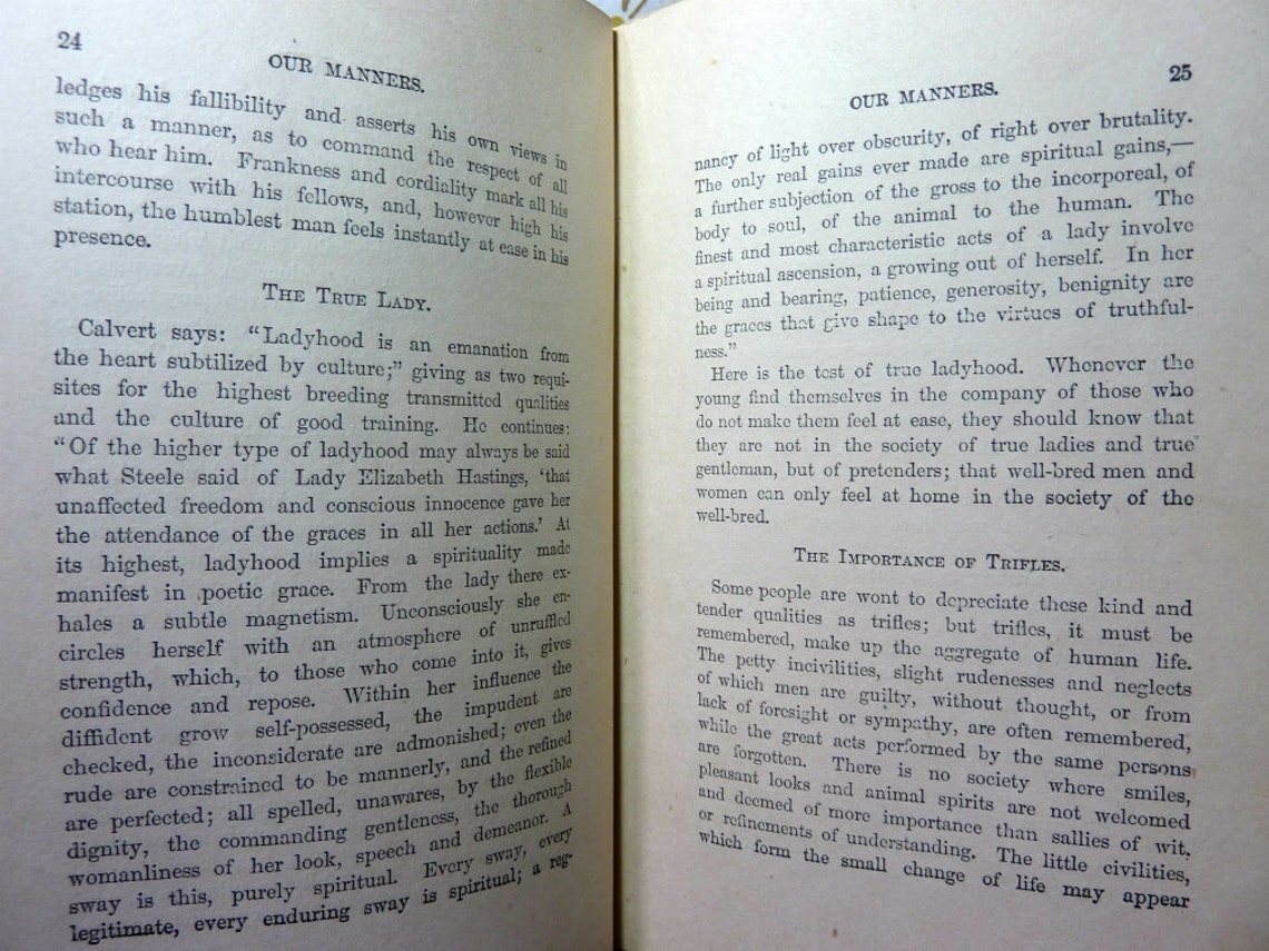 1881 Victorian Manners Etiquette of the Street Home Life - Etsy