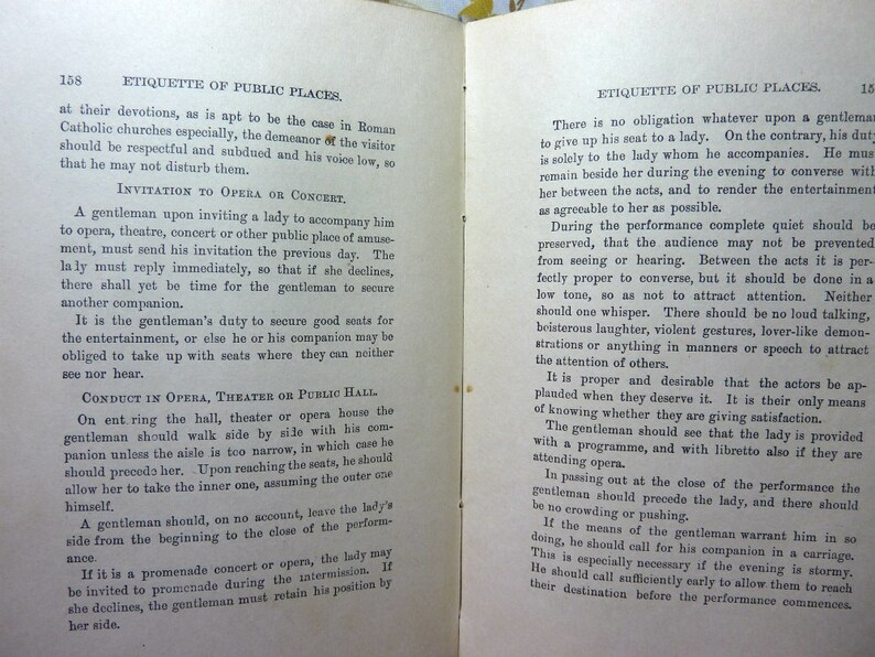 1881 Victorian Manners Etiquette of the Street Home Life - Etsy
