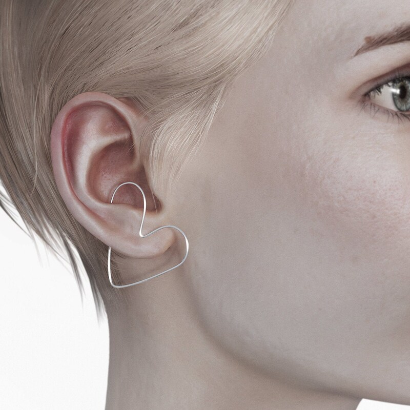 Heart Ear Cuff - Etsy