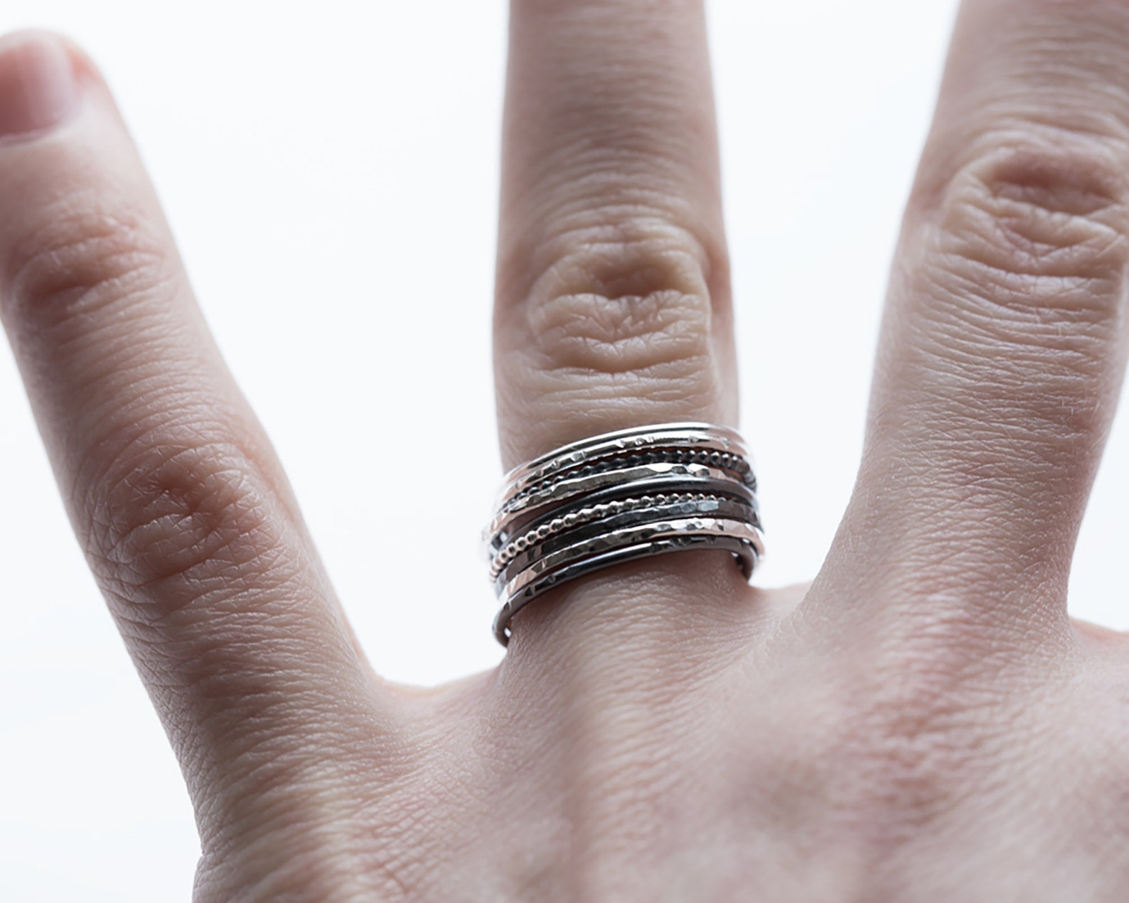 Stacking Ringsmulti Textured Rings Setstacking Rings | Etsy