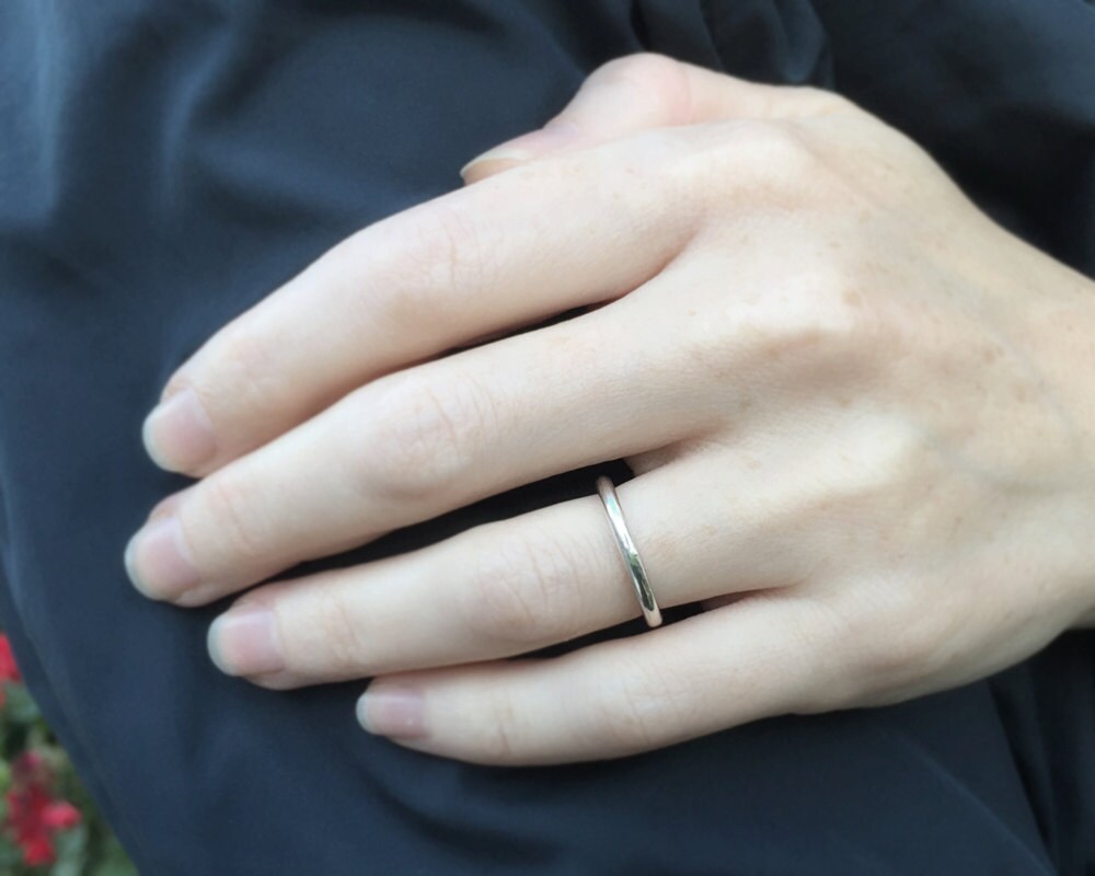 Simple silver ring simple wedding band silver wedding band | Etsy