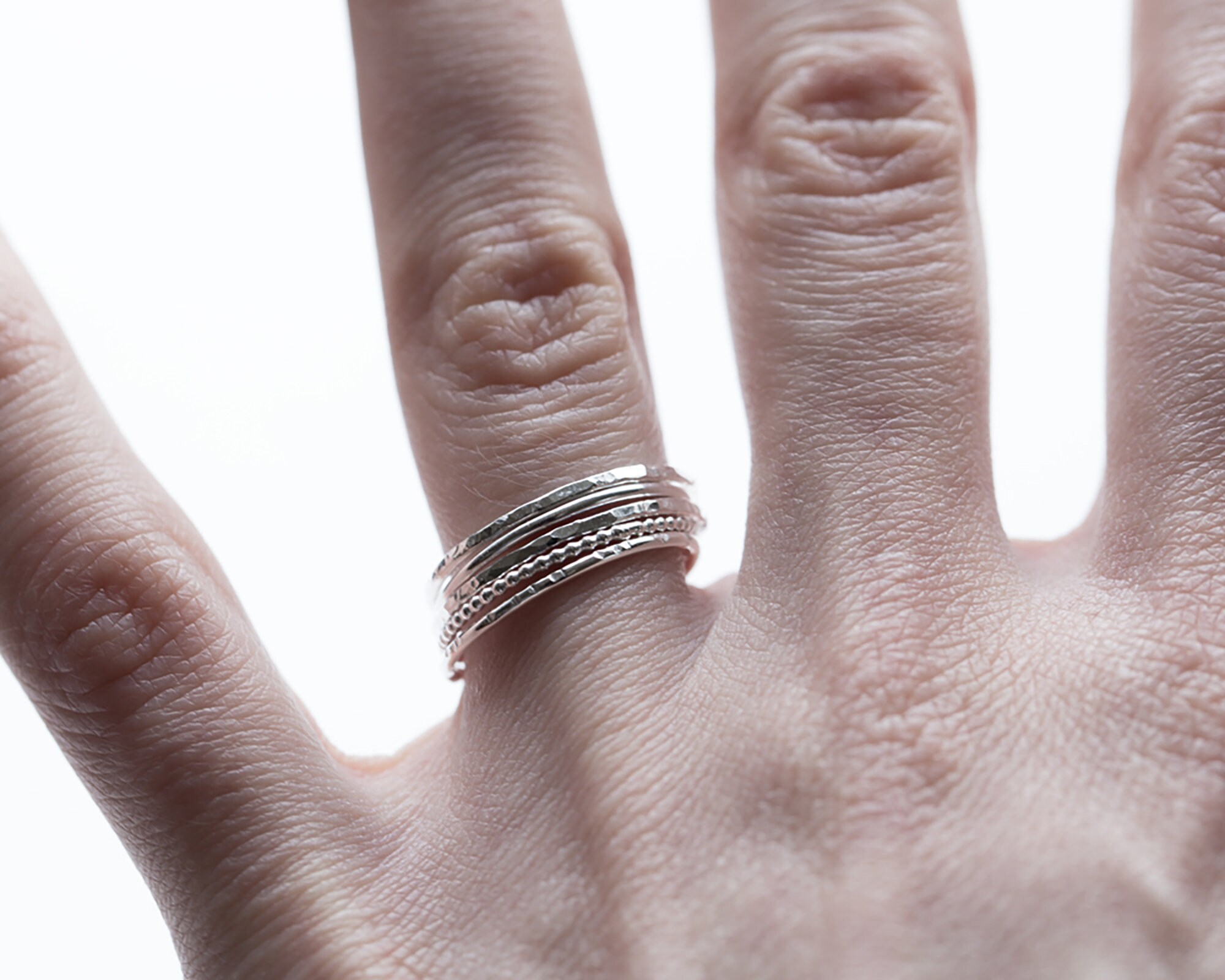 Stacking Ringsmulti Textured Rings Setstacking Rings | Etsy