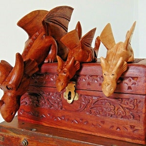 Carved Wooden Shelf Sitting Sitter Dragon Wood Carving Ornaments ...