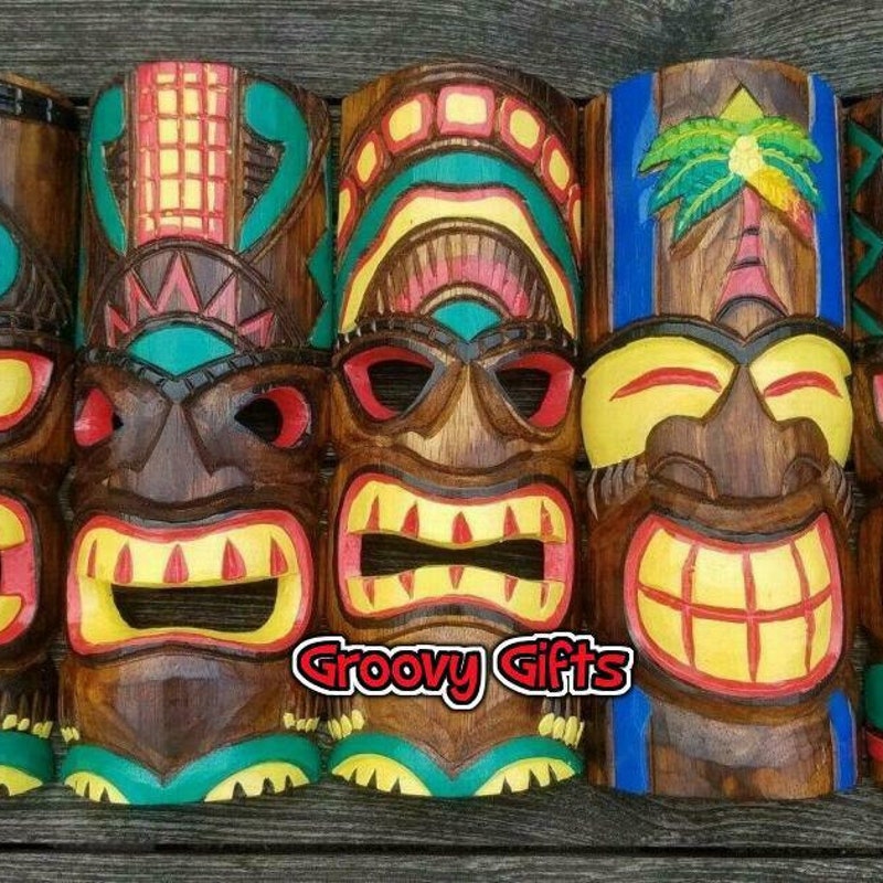 Hand Painted Tiki Masks - Etsy UK