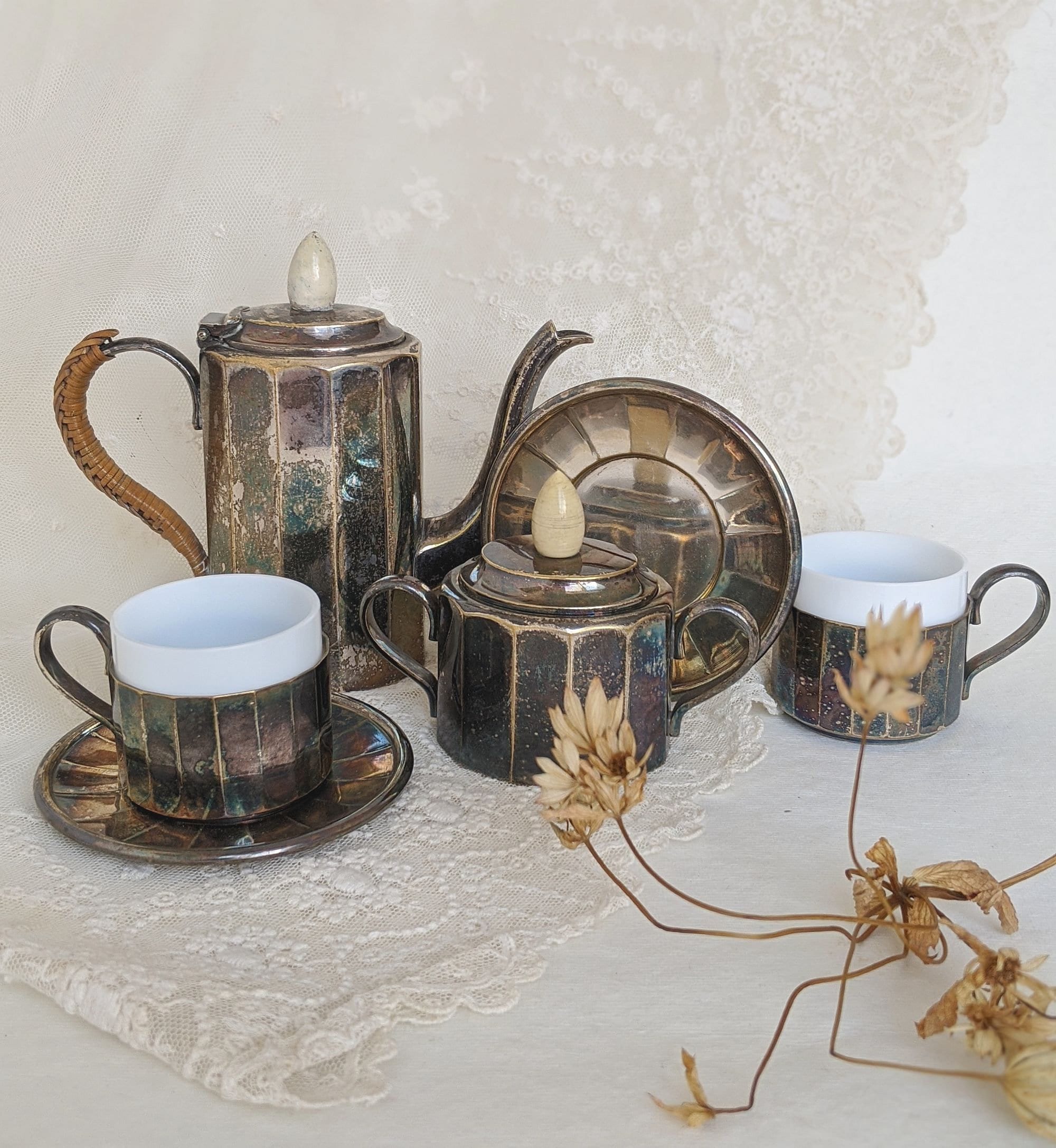 Antique Art Deco Coffee Set. Antique Art Deco Mocca Set. Vintage Coffee ...