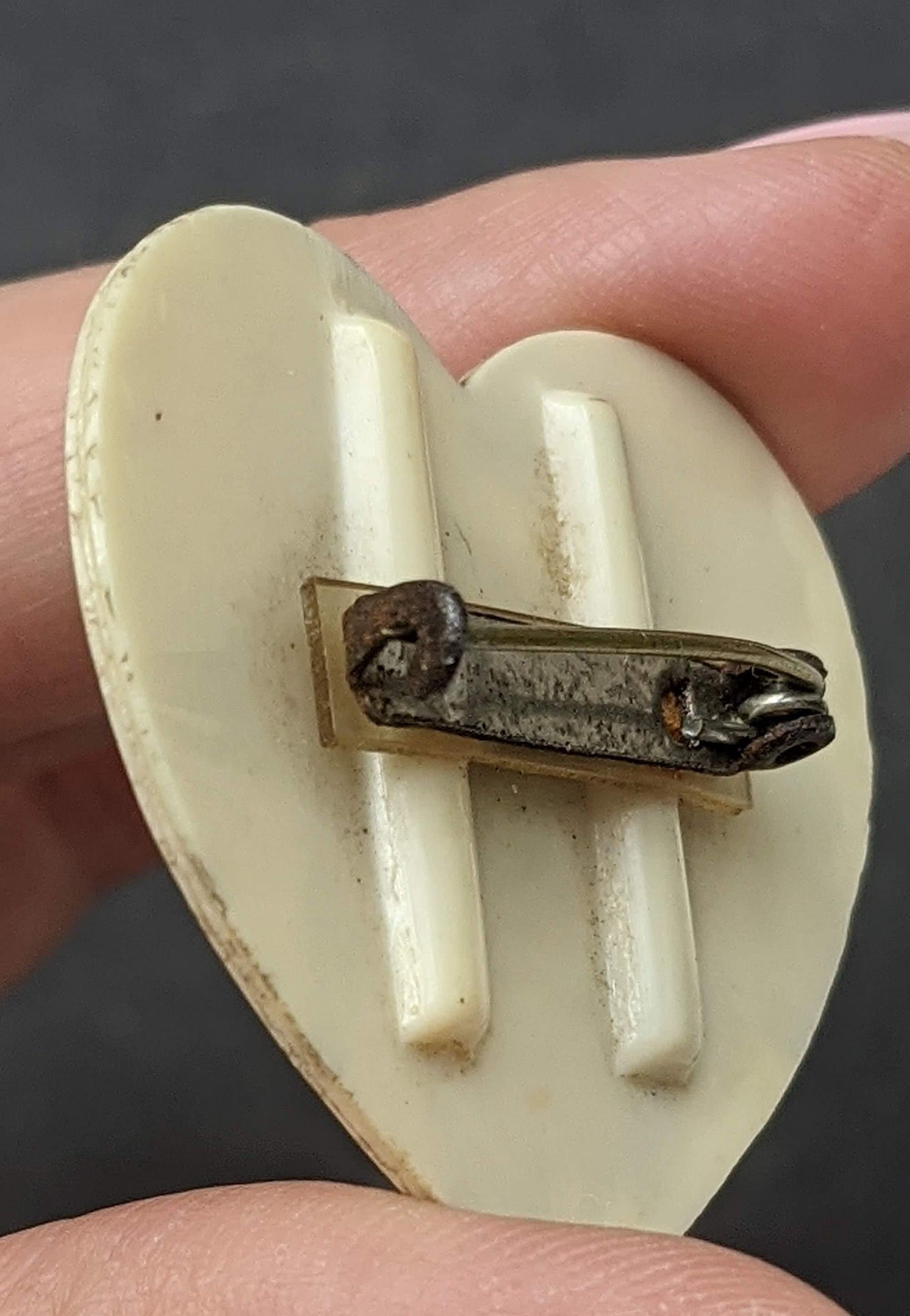 Rare Vintage Locket Heart Brooch. Locket Brooch. Austrian Brooch. Early ...