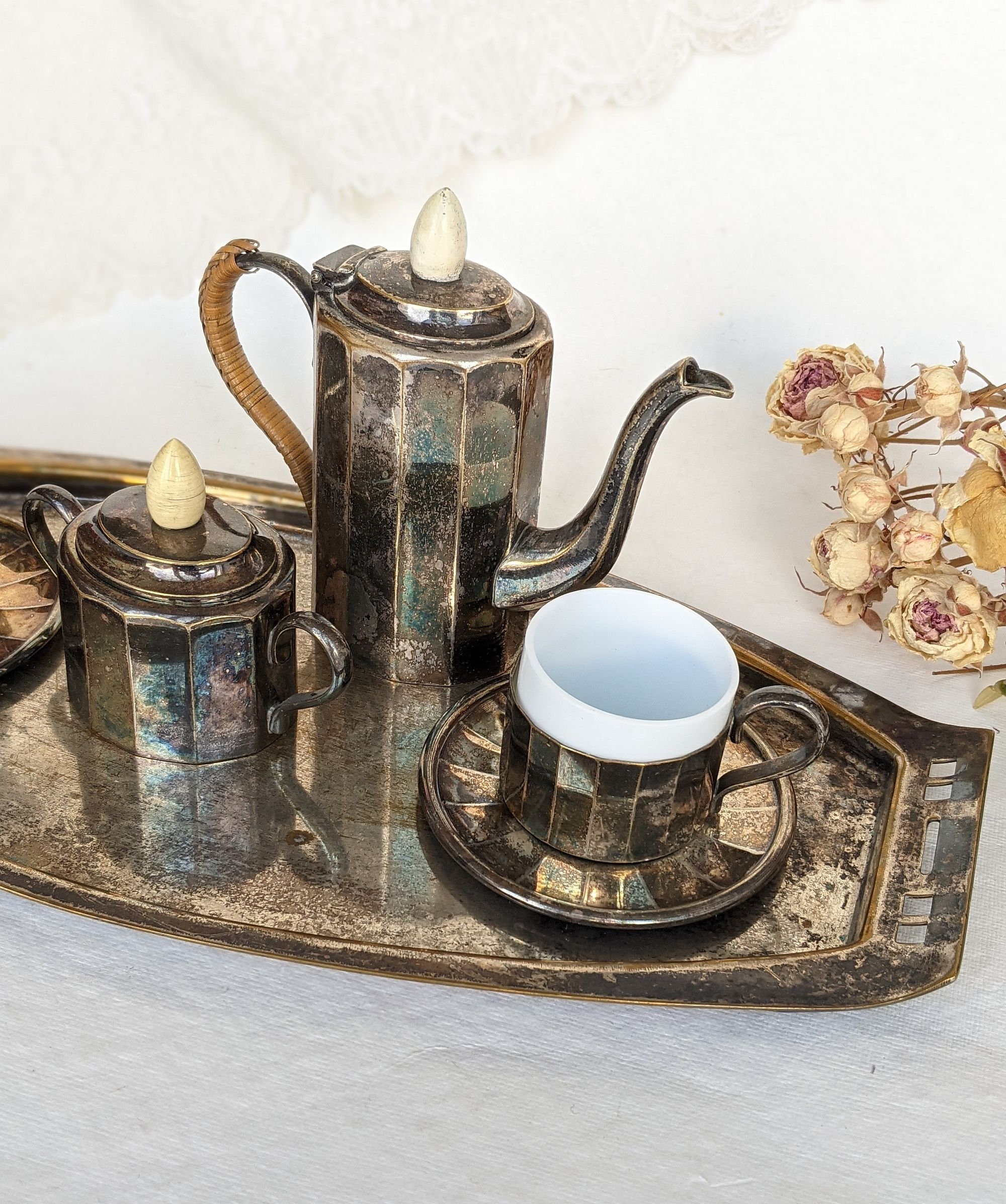 Antique Art Deco Coffee Set. Antique Art Deco Mocca Set. Vintage Coffee ...