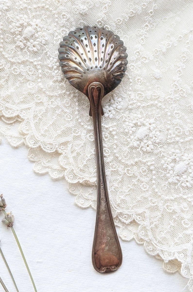 Antique Set of Two Sugar Sifter Spoon. Artkrupp Berndorf Spoon. Antique ...