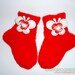 Knitted Baby Socks Baby Christmas Socks Knitting Socks Red - Etsy