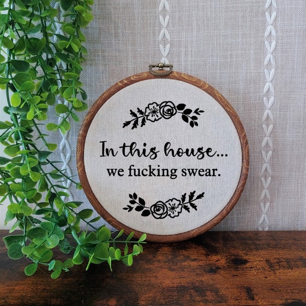 Swear Embroidery - Etsy