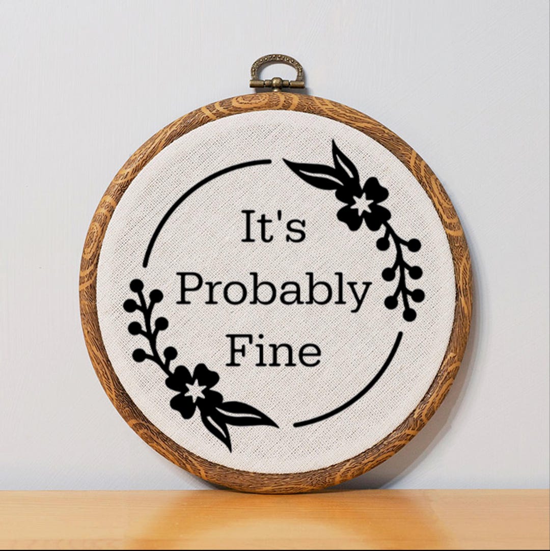 Sarcastic Wall Art Funny Embroidery Snarky Sign Funny Office Decor ...