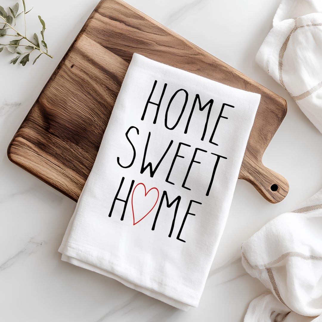 Home Sweet Home Country Kitchen Towel Rustic Home Decor Farmhouse ...