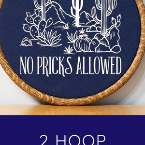 No Pricks Allowed Door Sign Funny Embroidery Art Wall Western Decor ...