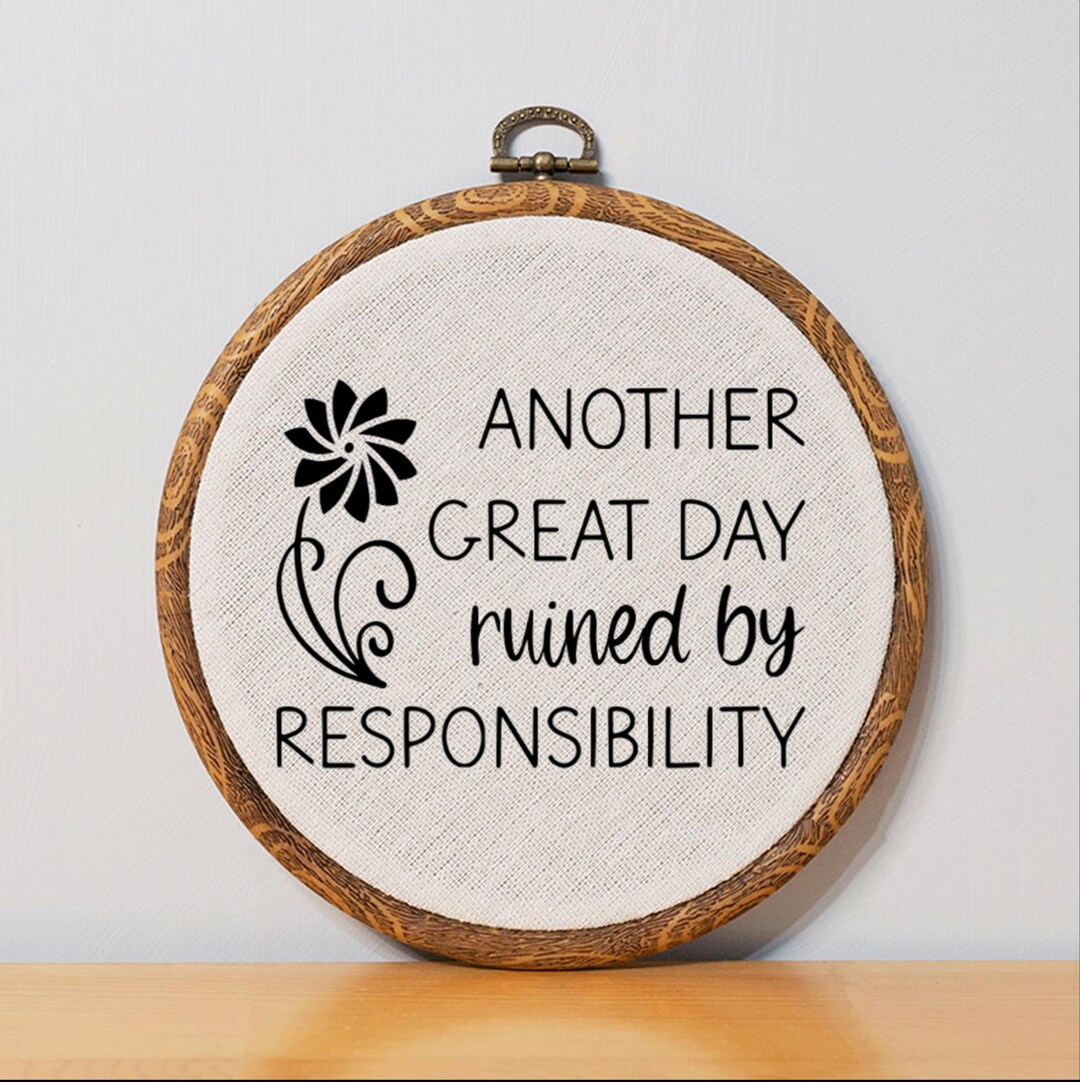 Funny Office Decor Sarcastic Wall Art Embroidery Hoop Cubicle Decor ...