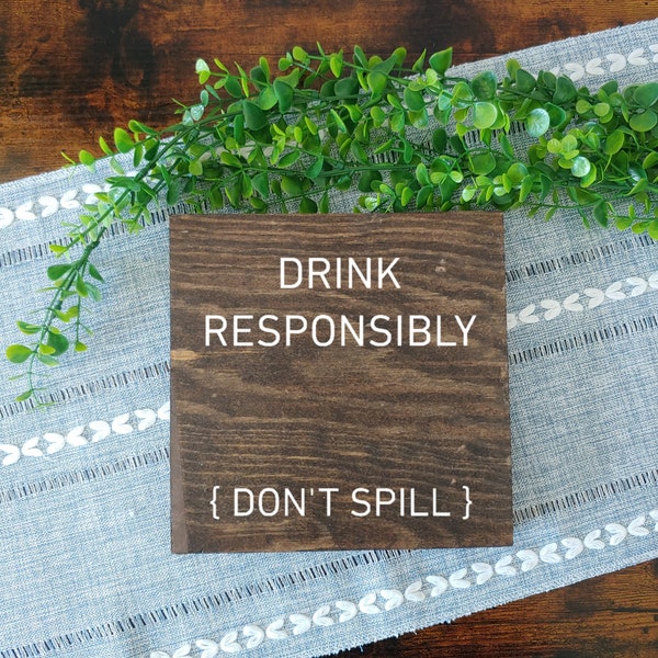 Drink Responsibly Sign - Etsy