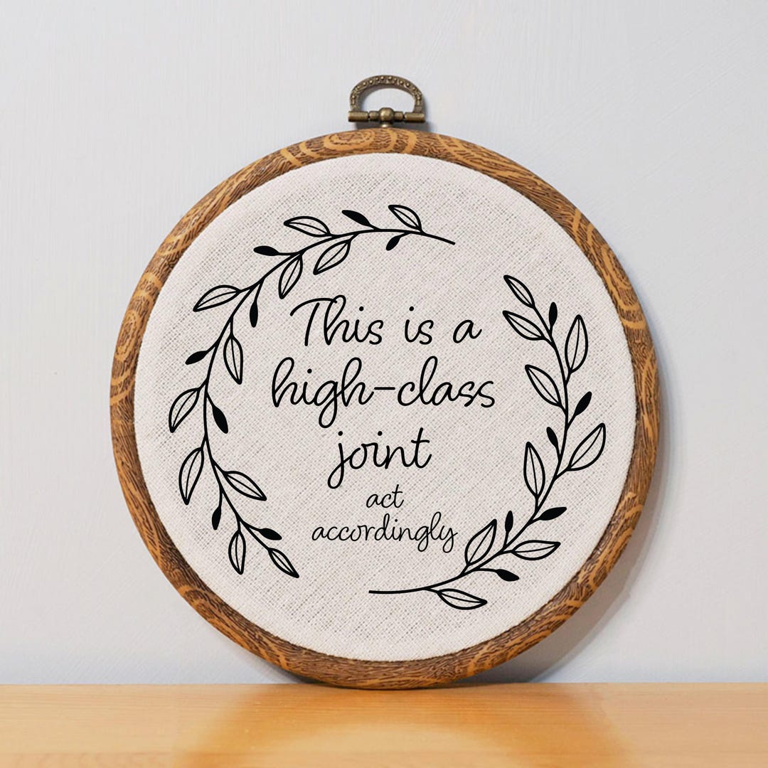 This is a High Class Joint Print Embroidery Wall Art Funny Cross Stitch ...