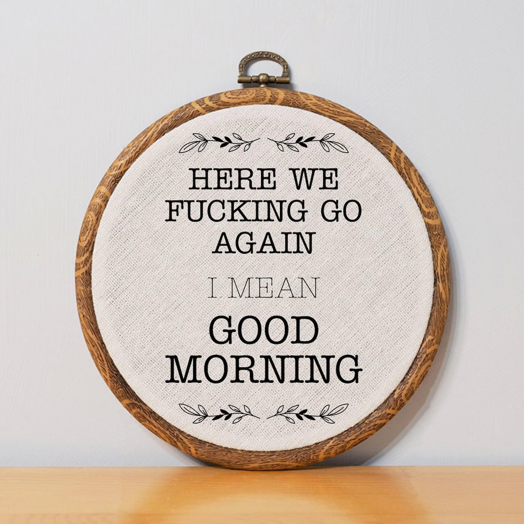 Vulgar Embroidery Wall Art Funny Cross Stitch Decor Sassy Decor for Her ...