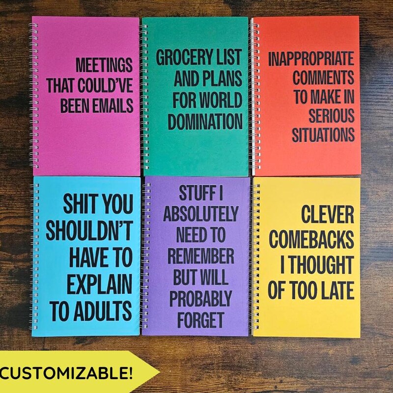 Funny Notebooks - Etsy