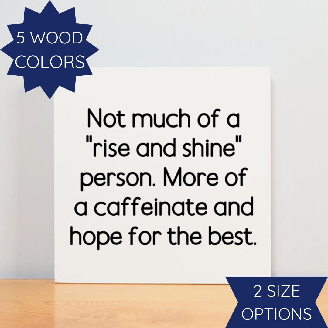Funny Coffee Sign Coffee Bar Decor Coffee Lover Gift Wood Sign Coffee ...