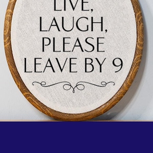 Live Laugh Leave by 9 Faux Embroidery Wall Decor Funny Home Entryway ...