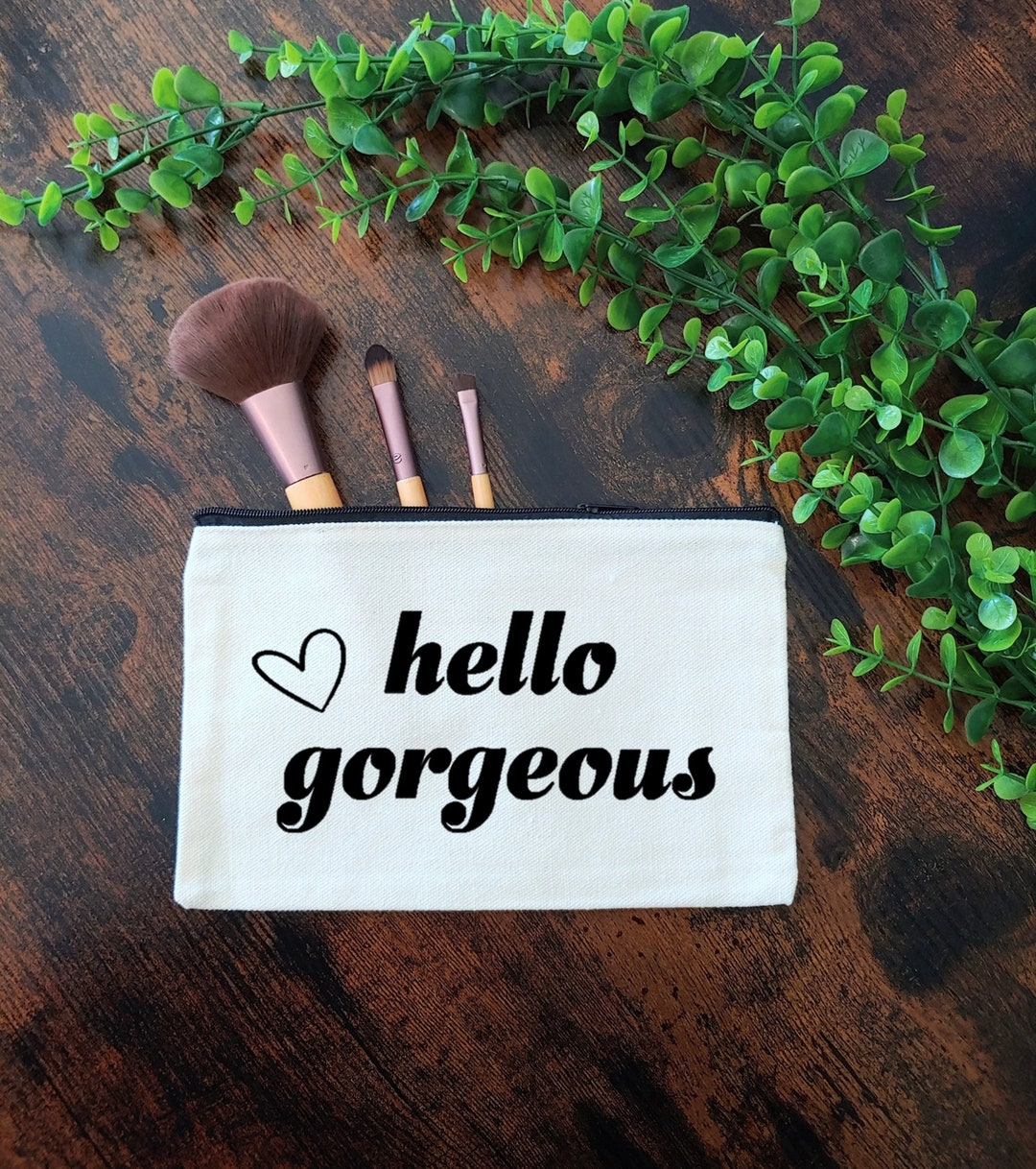 Hello Gorgeous Makeup Bag / Makeup Pouch / Zippered Bag / - Etsy