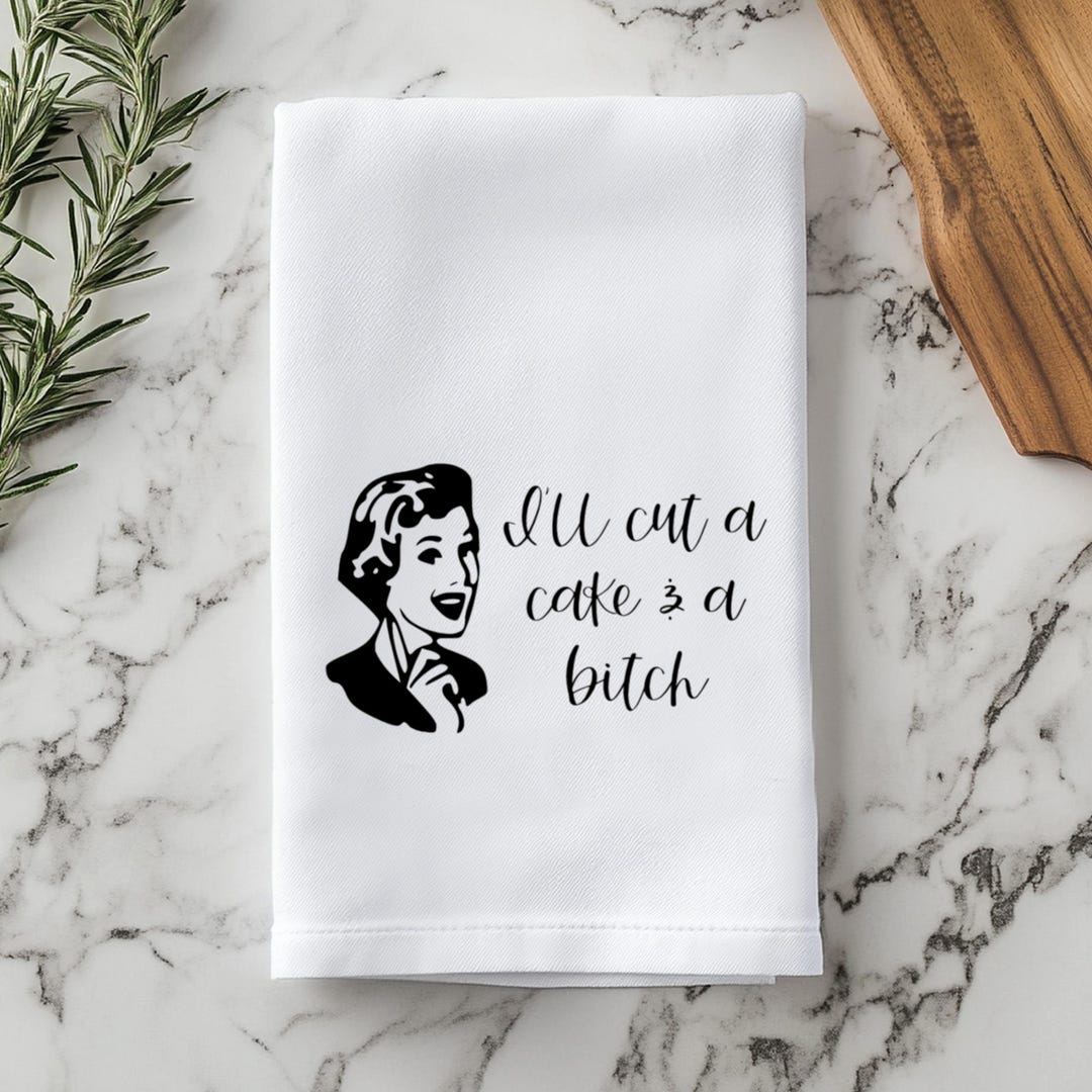 Vulgar Dish Towel Funny Kitchen Decor Custom Dish Towel Sassy ...