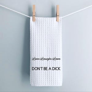 Vulgar Kitchen Towel Funny Home Decor Inappropriate Custom Gift Idea ...