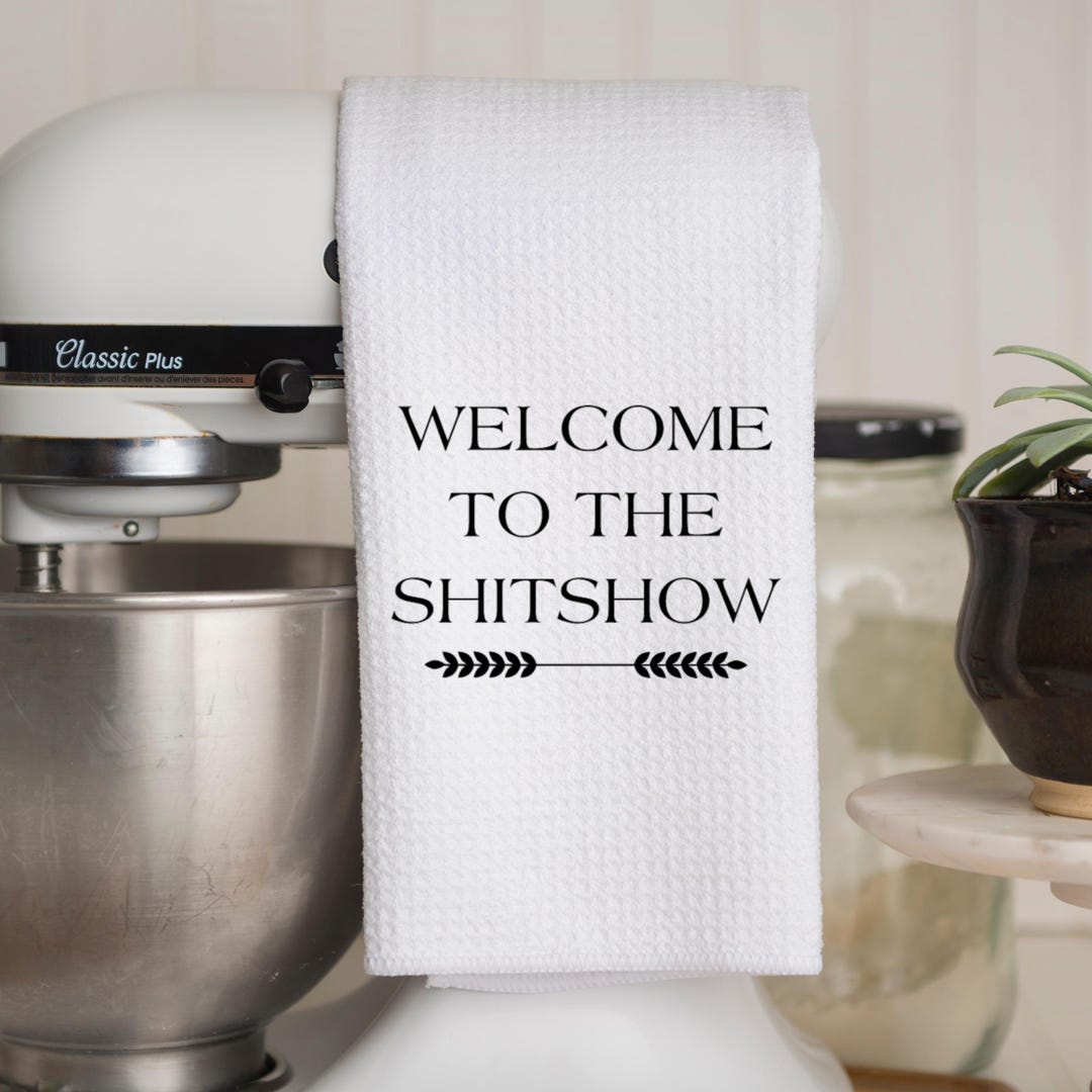 Vulgar Tea Towel Funny Kitchen Decor Custom Novelty Gift Home Decor ...