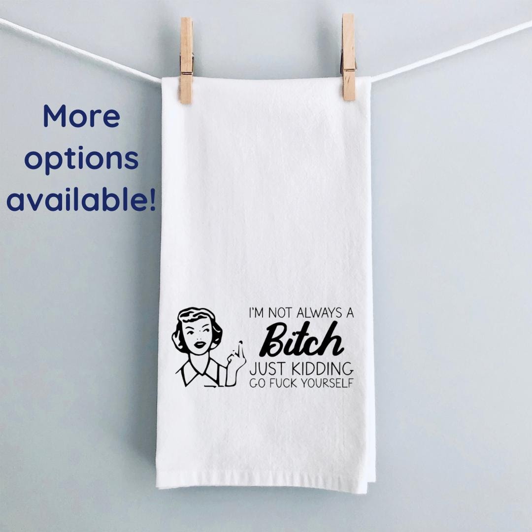 Vulgar Kitchen Towel Funny Home Decor Inappropriate Custom Gift Idea ...