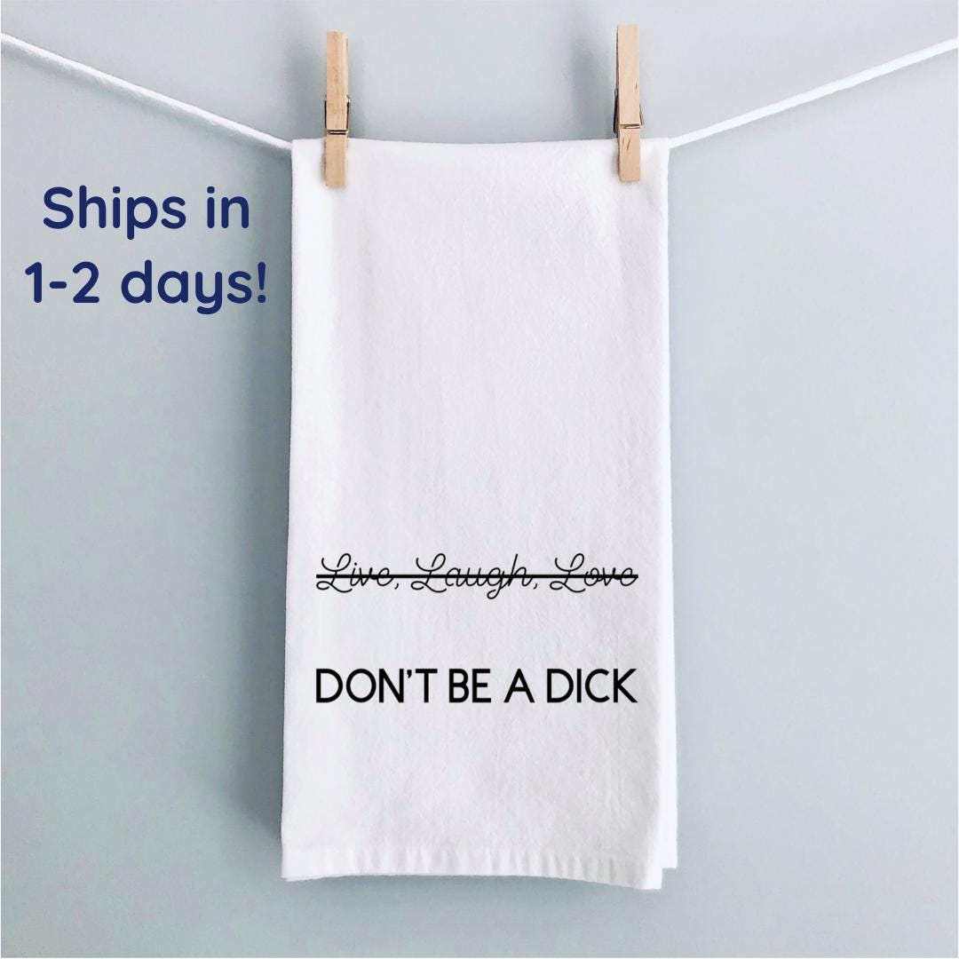 Vulgar Kitchen Towel Funny Home Decor Inappropriate Custom Gift Idea ...