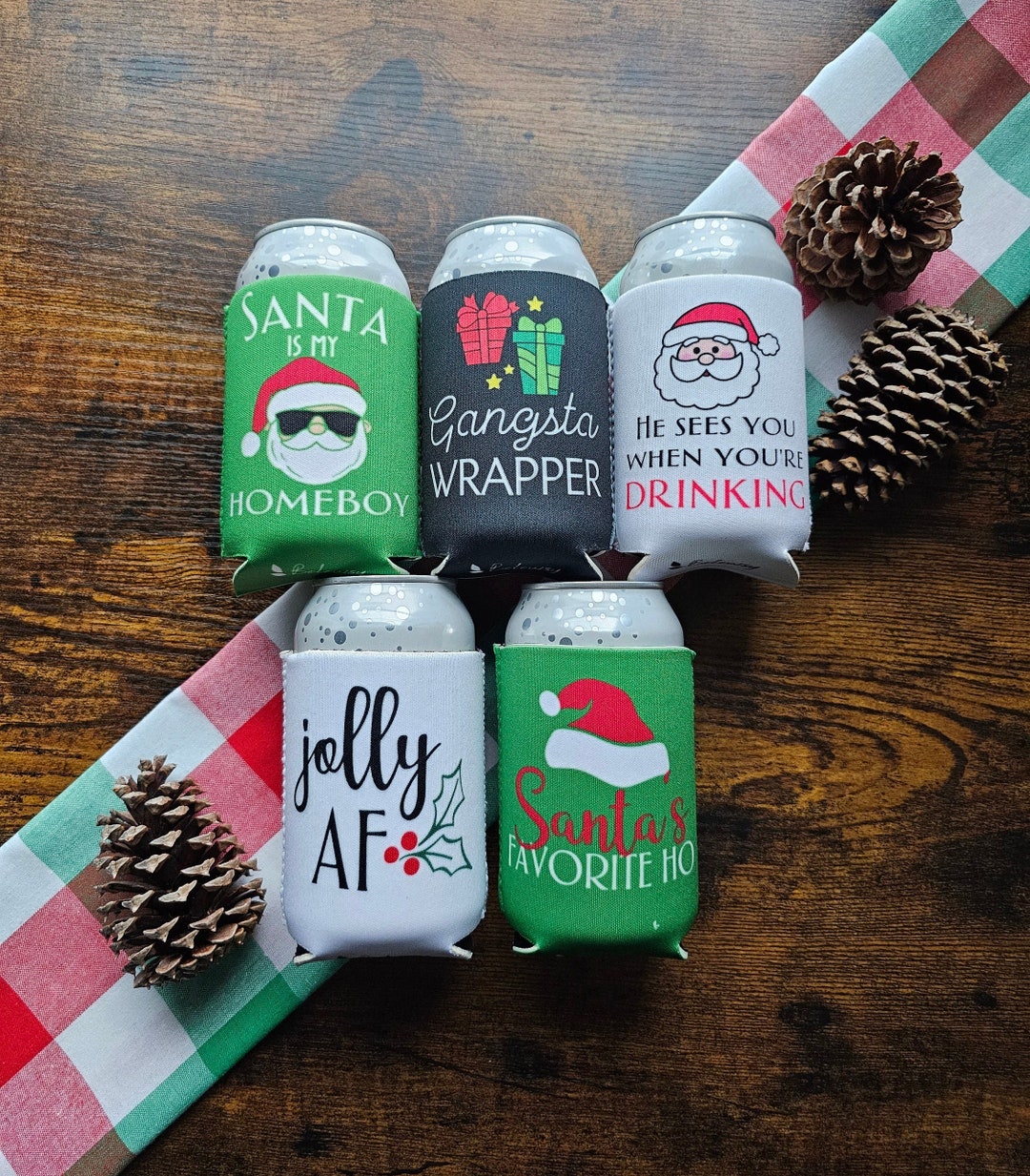 Christmas Party Favors / Holiday Party Favor / Holiday Can Cooler ...