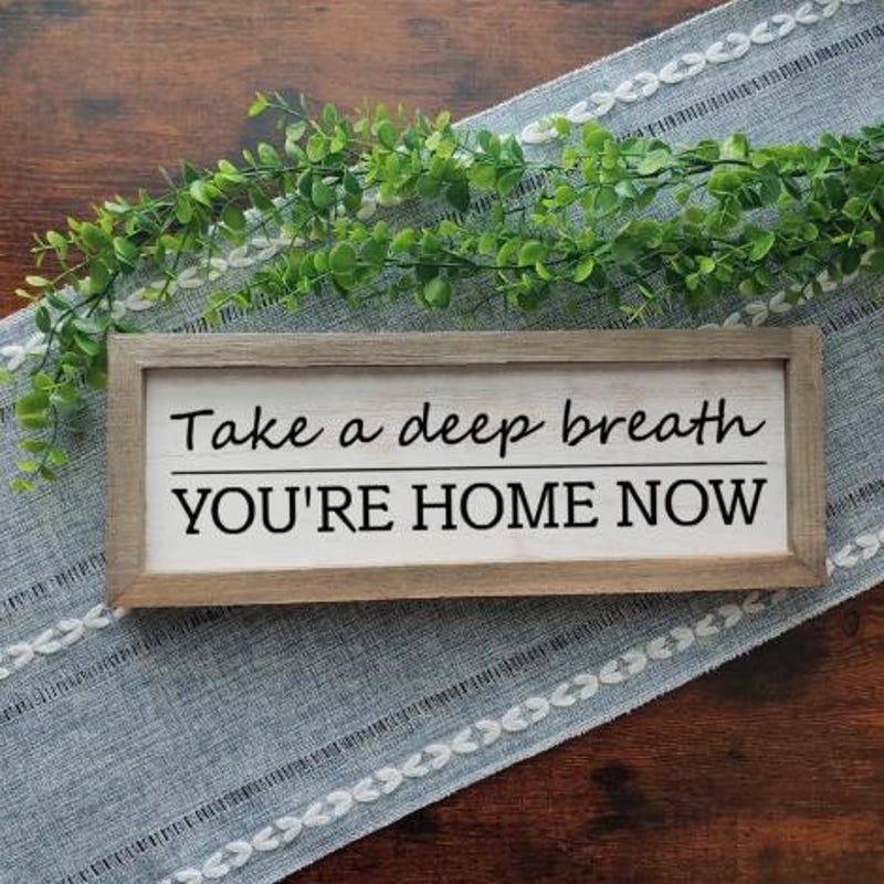 Deep Breath Sign - Etsy