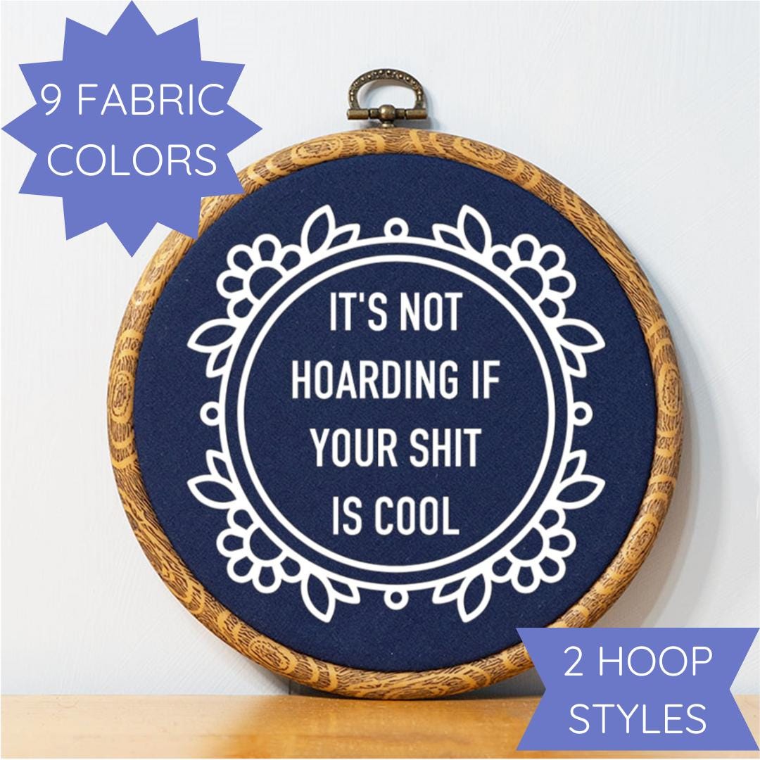 Boho Style Funny Hoarding Collectors Novelty Faux Embroidery Wall Decor ...