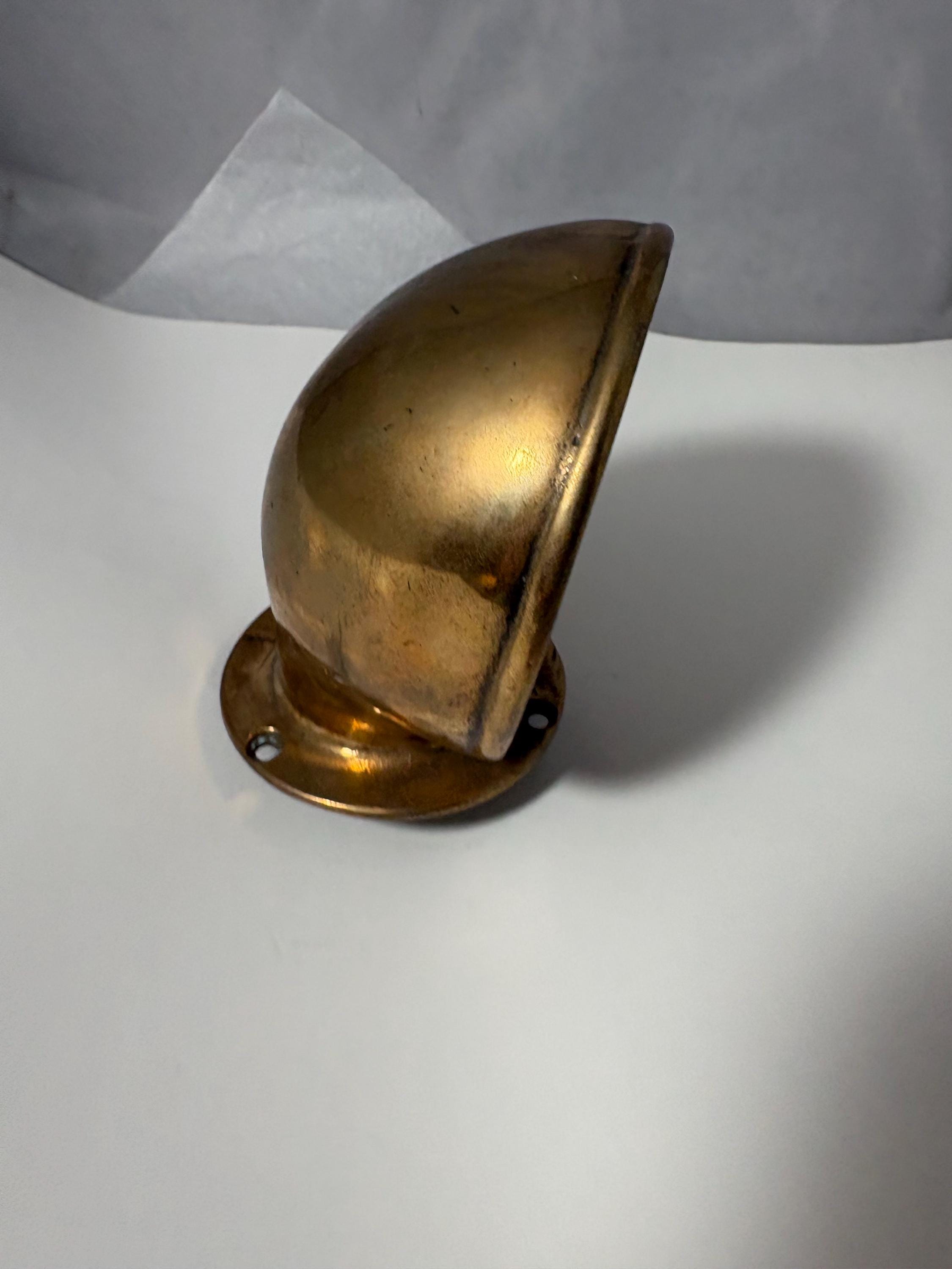 Vintage Marine Brass Cowl Vent, Antique Brass Intake Cover, Boating ...