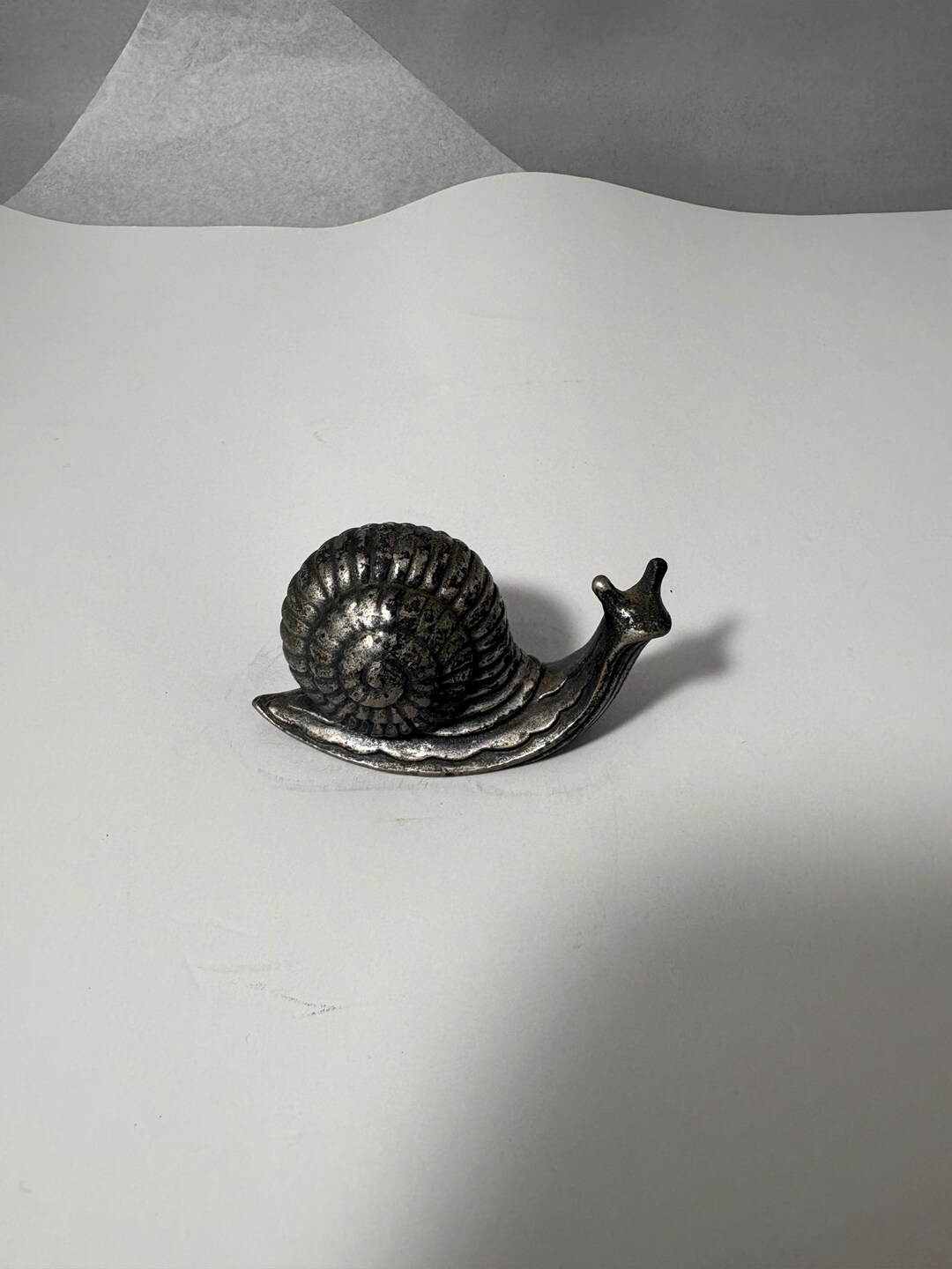 Vintage Silver Snail Paperweight, Collectible, 1980 Microfusion ...