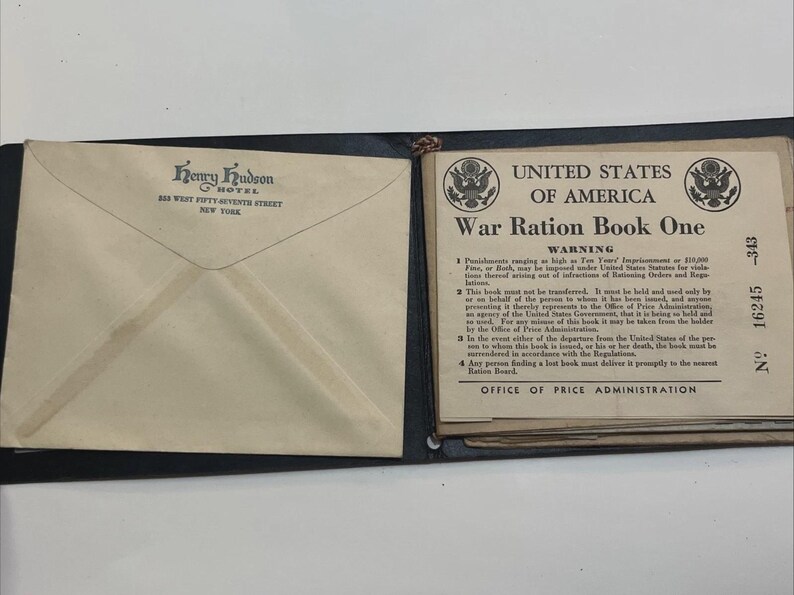 World War II Ration Wallet, Caldwell NJ, Caldwells Progressive Bank ...