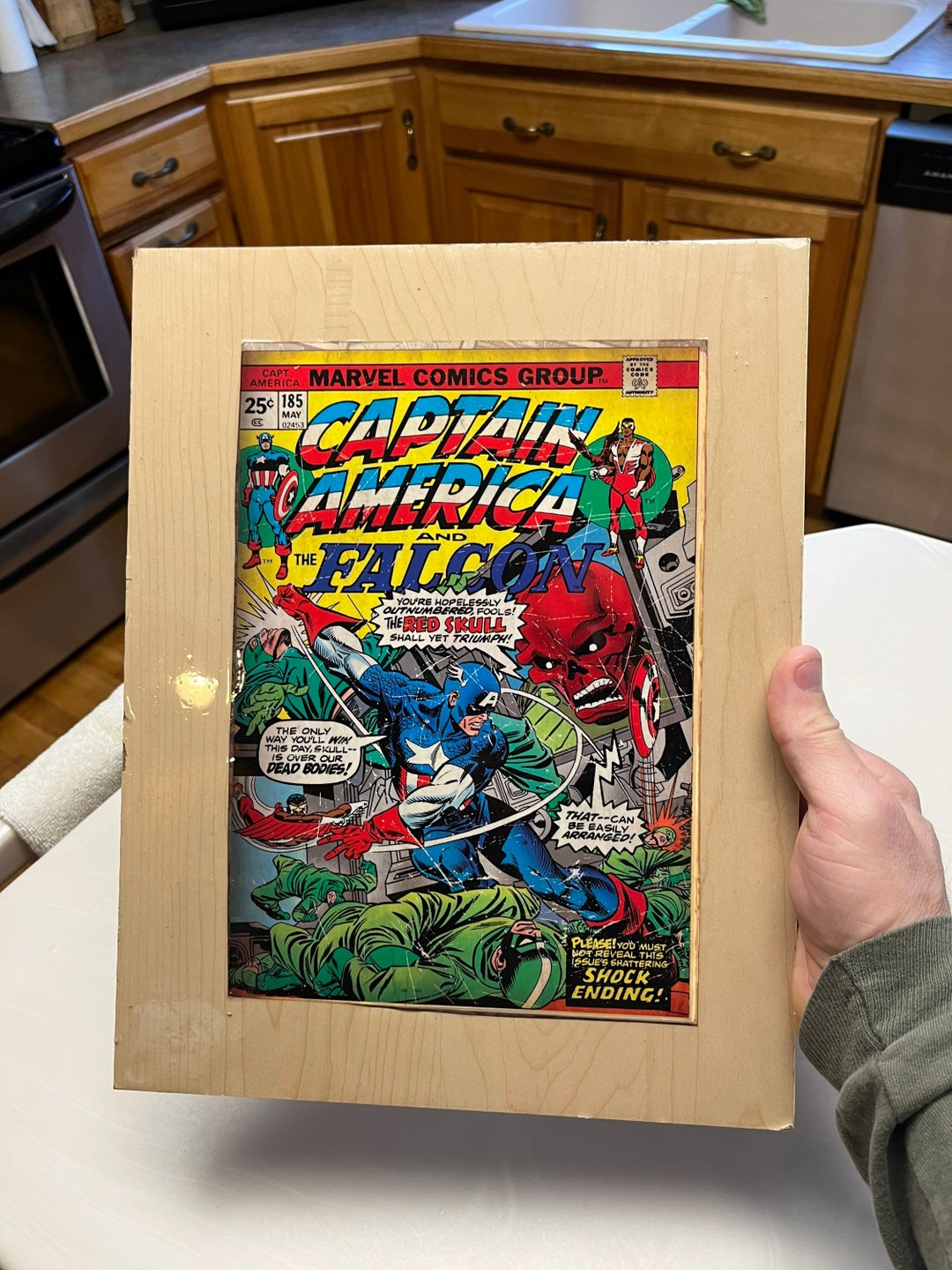 Captain America/ Marvel Epoxy Art on High Quality Wood Plaque - Etsy
