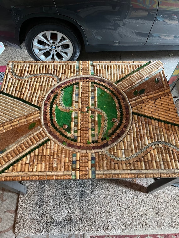Epoxy Resin Wine Cork Table - Etsy