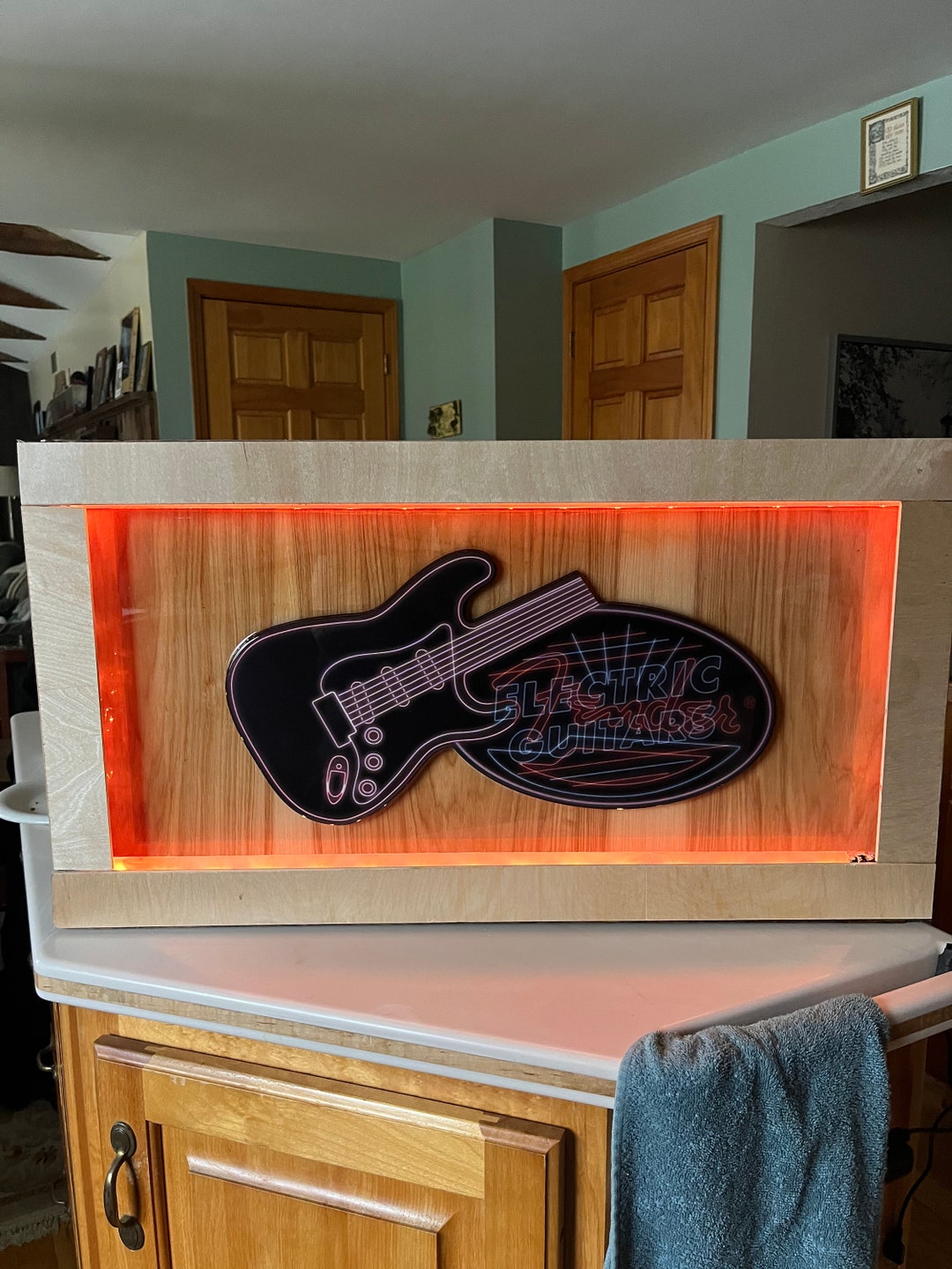 FENDER GUITAR Epoxy Resin L.E.D. Wall Hanging - Etsy