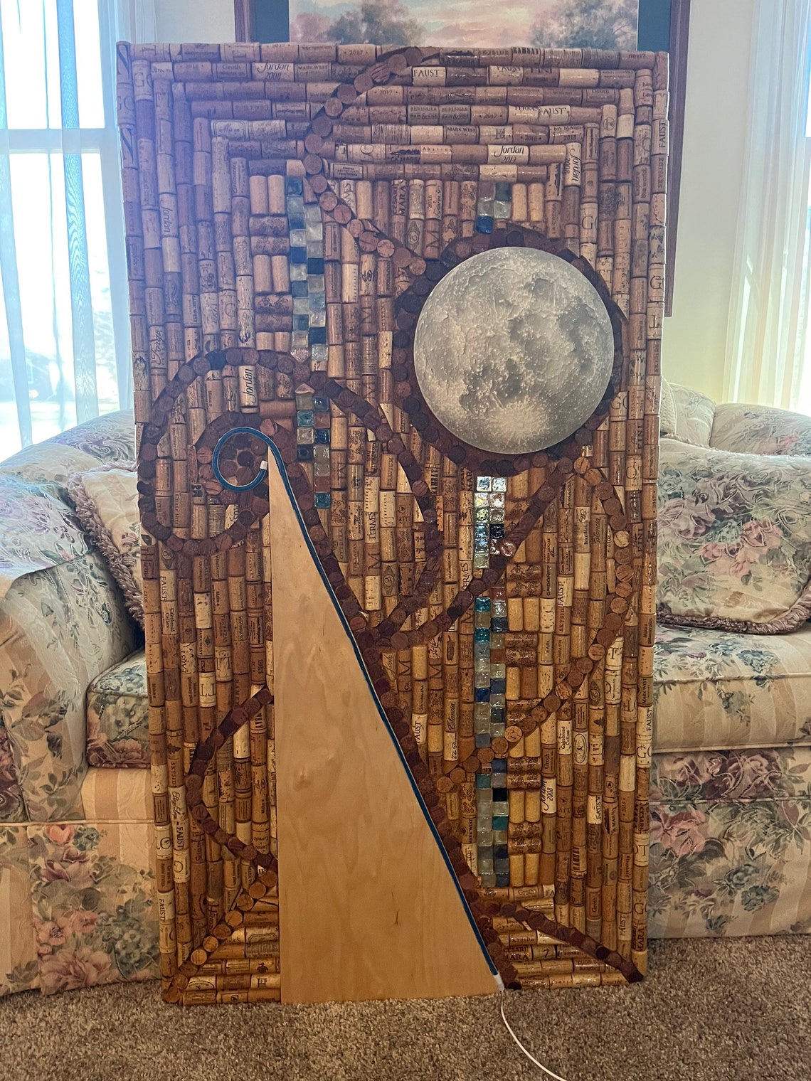 4x2 Amazing Light up Moon Wine Cork Wall Hanging With LED - Etsy