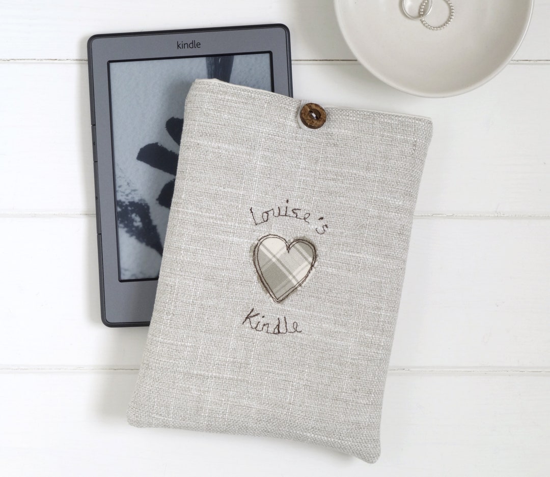 Personalised Embroidered Kindle Case - Fabric Kindle Cover - Mini iPad ...