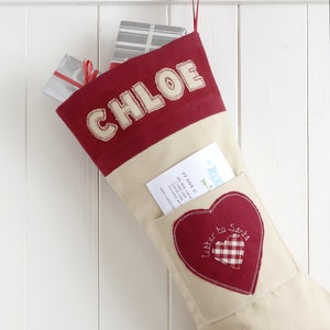 Personalised Embroidered Letter to Santa Christmas Stocking - Xmas ...