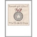 Personalised Embroidered Silver Medal Congratulations Card - Well Done ...