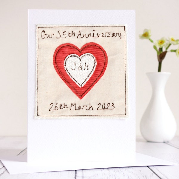 35 Year Anniversary Card Wife Etsy